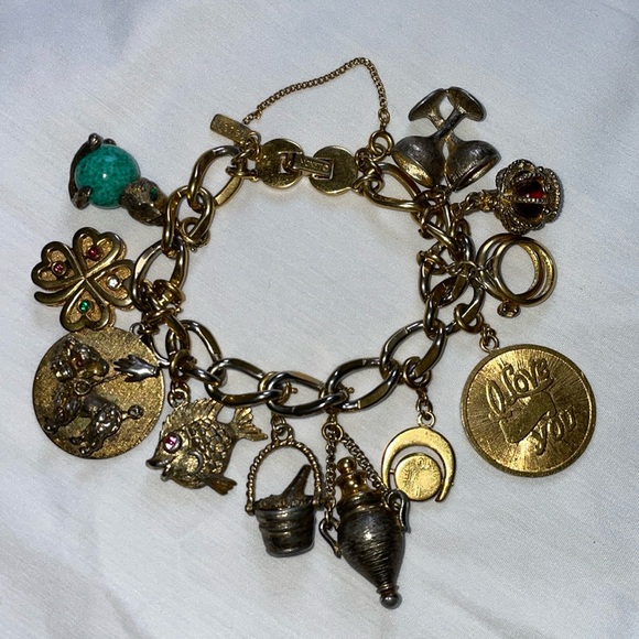 Monet | Jewelry | Vintage 96s Monet Removable Charms Bracelet | Poshmark